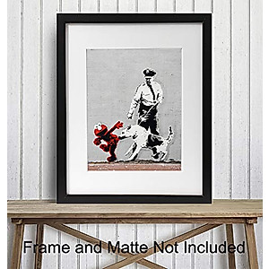 Police Arrest Street Art - Graffiti Wall Decor - 8x10 Poster, Home Decoration for Living Room, Office, Bedroom - Unique Gift for Policemen, Law Enforcement Officer, Men, Boys, Teens - UNFRAMED Print