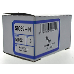 HILLMAN 59052 Black Hinged Screw Covers (1/4") - 10 Pieces