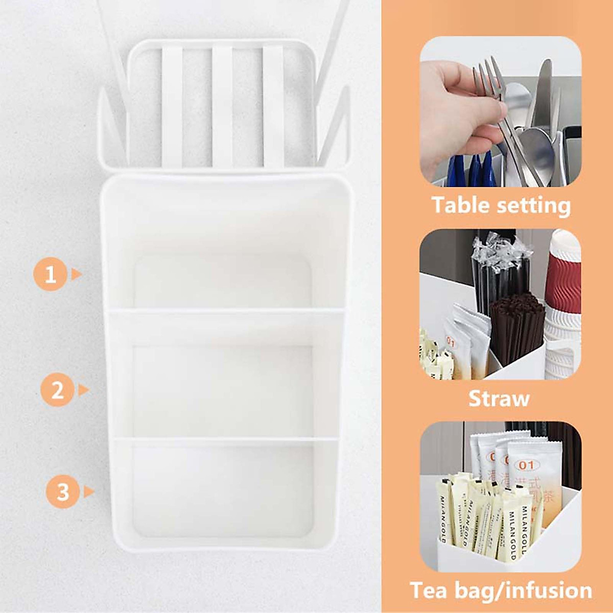 BunnyCare Coffee & Tea Station Organizer,Coffee Station Organizer,Tea Bag Organizer,Coffee Pod Holder,Paper Cups Holder,Condiment Organizer For Kitchen,Bathroom Counter,Coffee Bar (Black)