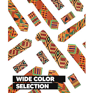 Vittorio Farina Premium Kente Necktie & Matching Pocket Square Set (Kente #2)