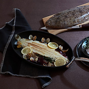 Mauviel M'Stone 3 Hard Anodized Nonstick Sauce Pan With Glass Lid, And Cast Stainless Steel Handles, 3.6-qt, Made In France