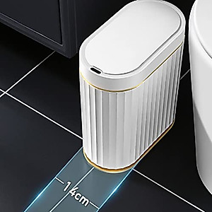 CXDTBH 7L Smart Sensor Trash Trash Bin Home Electronic Kitche Rubbish Bin Toilet Waterproof Narrow Storage Bucket