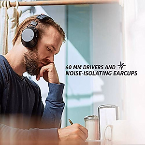 BackBeat FIT 6100 Wireless Bluetooth Headphones, Sport, Sweatproof and Water-Resistant, Pepper Grey (Renewed)