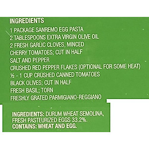 Compagnia Sanremo Pasta Italian Egg Tagliatelle Pasta - Non-Gmo, Free Range Egg Traditional Tagliatelle - 10 Oz (Pack Of 1) - Product Of Italy