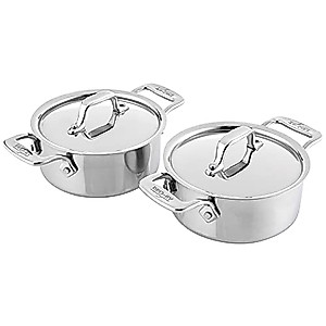 All-Clad Specialty Stainless Steel Ramekin with Lid 2 Piece Oven Broiler Safe 600F Pots and Pans, Cookware Silver