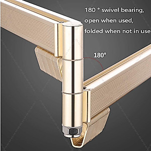 SOVORM Folding Dryer Wall Mounted Clothes Airer Aluminum Extendible Drying Rack Rotatable Towel Pole Holes Shelf Indoor Bathroom Balcony Outdoor (Color : E) The New