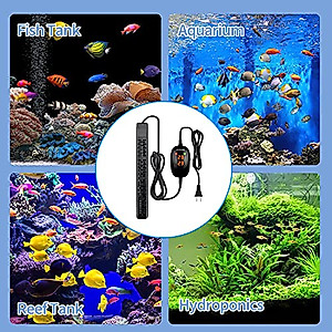 JOYOHOME Aquarium Heater, 500W Fish Tank Thermostat Heater with Dual LED Temp Controller Suitable for Marine Saltwater and Freshwater