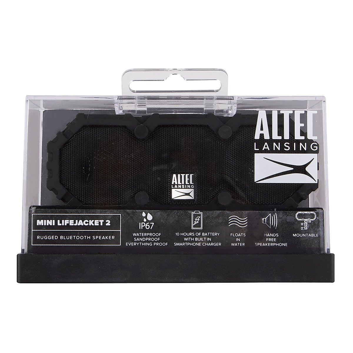 Altec Lansing Mini LifeJacket 2 - IP67 Waterproof Floating Bluetooth Speaker For Pool And Travel, Shockproof and Snowproof Portable Speaker for Outdoor, 30ft Range and 10 Hour Playtime