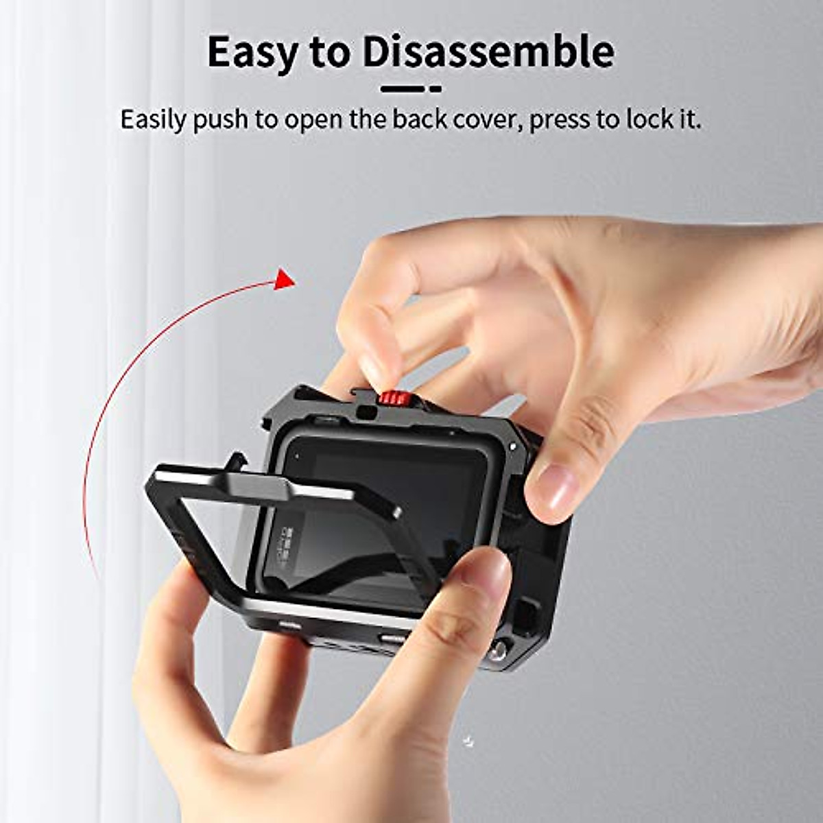 Vlog Housing Cage for Gopro 9/10/11, ULANZI G9-14 Upraged Aluminum Video Case Metal Frame, Cold Shoe Mount for Mic Light, Detachable Audio Adapter Vlogger Accessory for Gopro Hero 9/10/11 Black