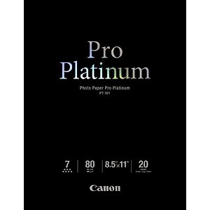 Canon 2768B022 Photo Paper Pro Platinum, 8.5 x 11 Inches, 20 Sheets