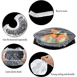 Fresh Keeping Bags, Plastic Sealing Bags Food Cover, Universal Kitchen Wrap Seal Fresh Keeping Caps Fresh Keeping Bags Covers,Plastic Stretchable Food Covers for Leftover And Meal Prep (100PCS)