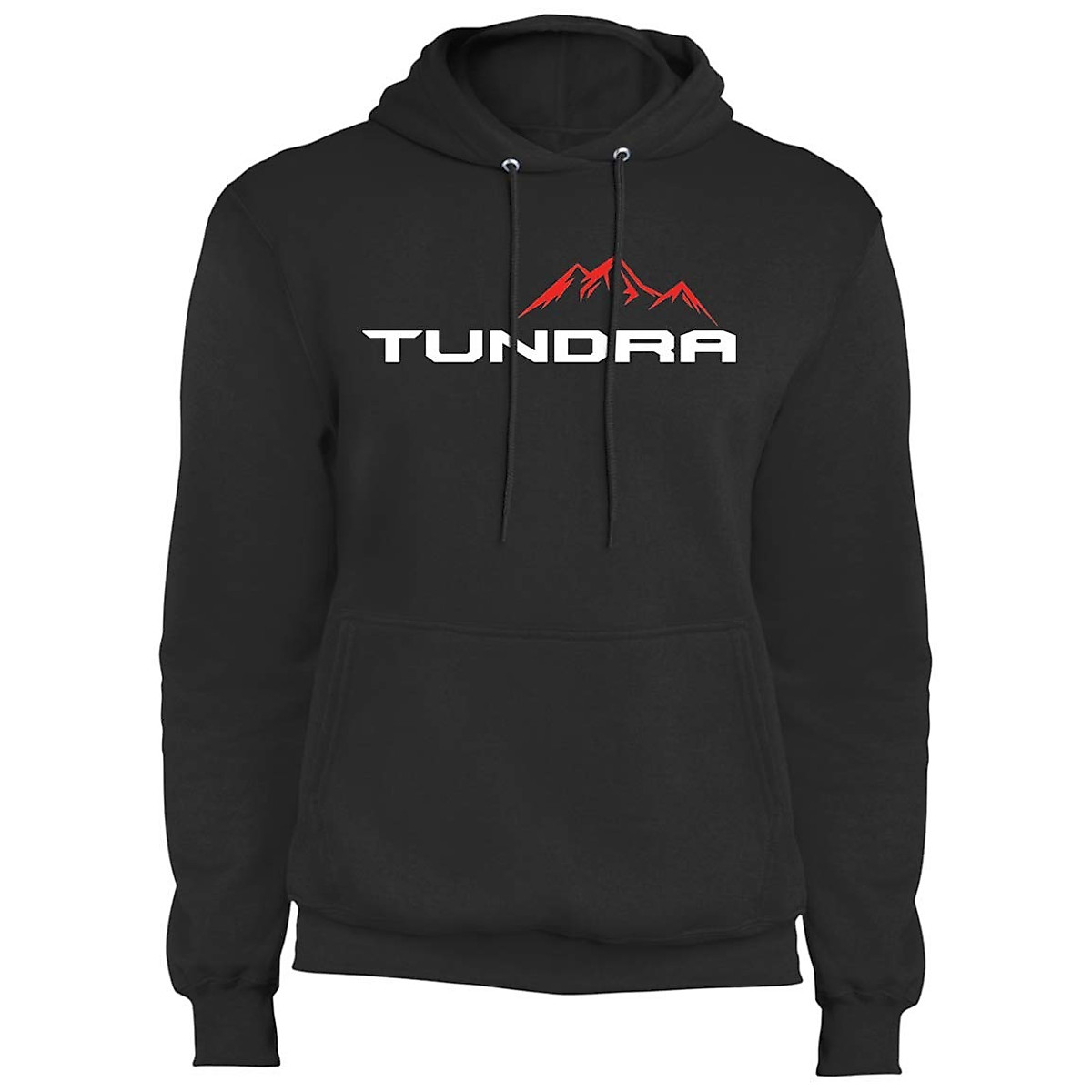 WheelSpinAddict Men's Tundra Alaskan Sport Limited Fleece Pullover Hoodie Jet Black