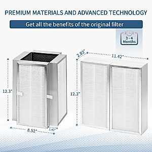 Zouhwaso 50 Filter Compatible with MA Series 50 Air Cleaner pur-ifier, 3-in-1 Composite Filtration with H13 HEPA Filter, Fine Pre-Filter and Efficient acti-vated car-bon Filter, Pack of 1