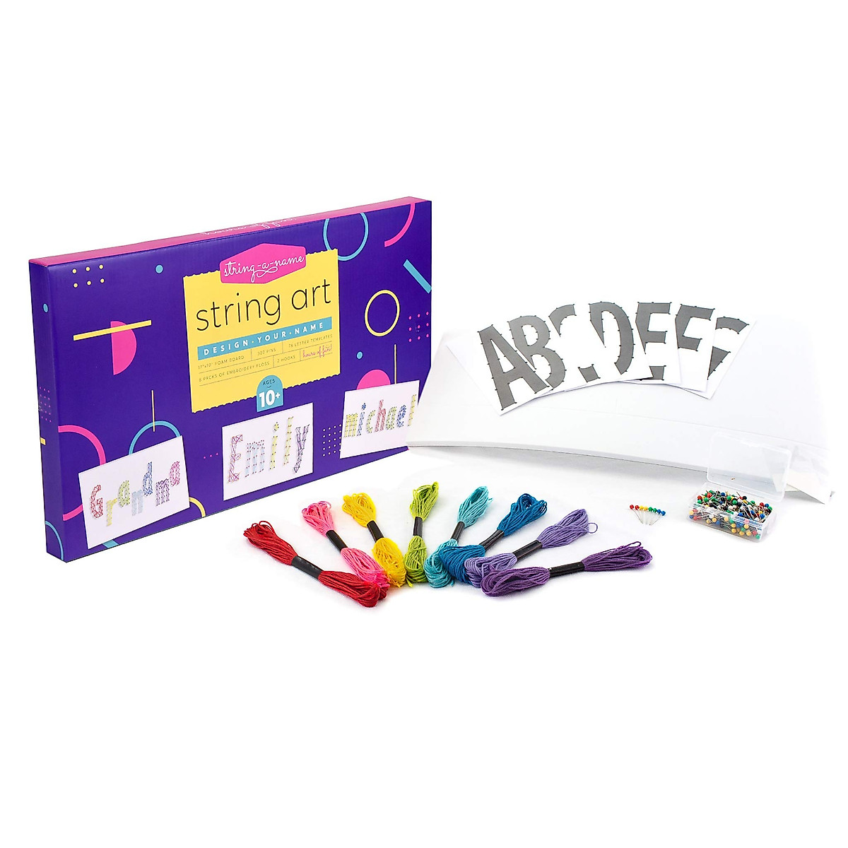 Craft Dreams String Art Kit, String A Name, Includes ABC Templates and Kid Friendly Instructions