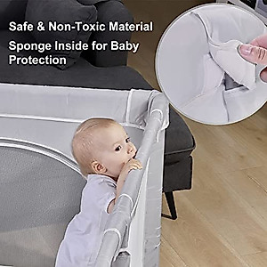 Calody Baby Playpen, Playpen for Babies, Extra Large Play Yard for Infants Toddlers, Indoor Safety Kids Activity Center, Anti Fall Baby Fence with Window Gates(79x59x27 Inches, Grey)