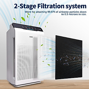 115115 HEPA Replacement Filter A Size 21 Compatible with Winix PlasmaWave C535 5300 5300-2 6300 6300-2 P300 AM90 9000 5000 5000B C909 9800 Air Purifier, 4 Pack
