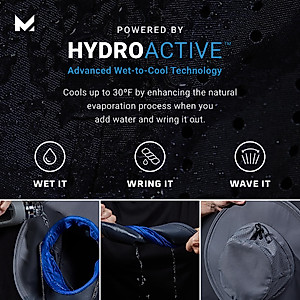 MISSION Cooling Anywhere Boonie Hat, Blackout - Unisex Wide-Brim Hat for Men & Women - Lightweight & Durable - Cools Up to 2 Hours - UPF 50 Sun Protection - Machine Washable