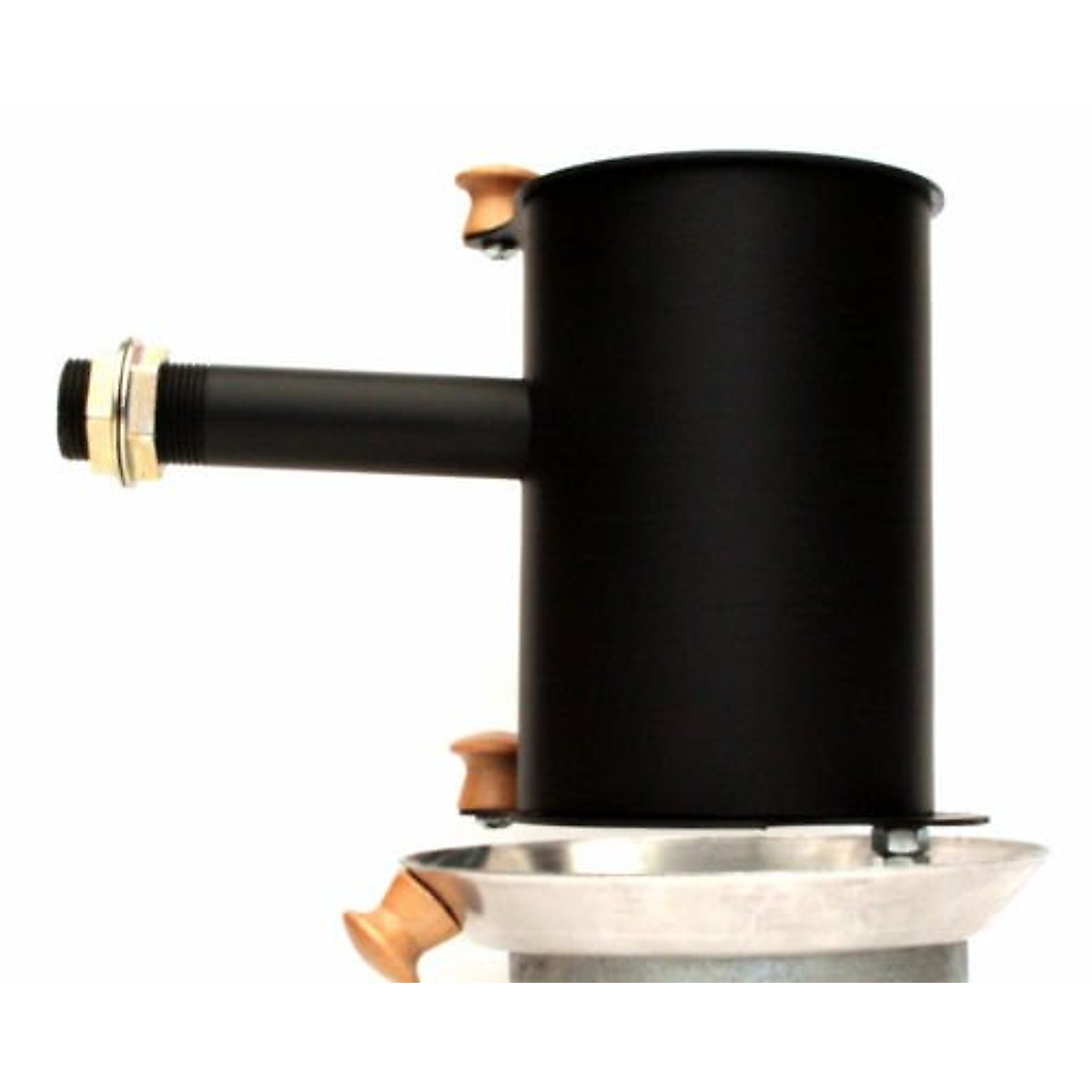 Smokemiester BBQ Smokers convert a covered grill into a hot or cold pellet/wood BBQ Smoker, no power needed, takes no grill space, grill and/or smoke, all-in-one unit, 304 Stainless Steel/Black