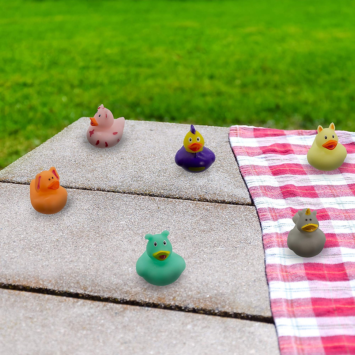 Windy City Novelties 50 Pack - 2" Assorted Themed Rubber Ducky Bath Toys (Farm Animal)