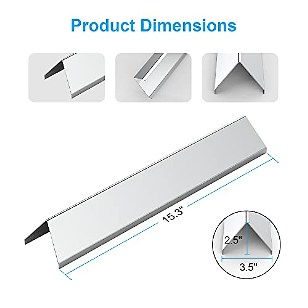 LS'BABQ 7635 15.3 Inch Flavorizer Bars for Weber Spirit 200 Series Gas Grills, Spirit E210, S210, E220, S220 Gas Grills with Front Control Knobs, Weber 7635 Gas Grills, Set of 3/15.3" x 3.5" x 2.5"
