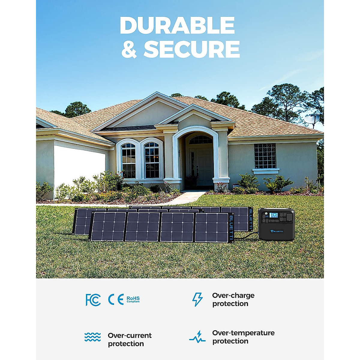 BLUETTI SP120 120W Solar Panel for AC200P/EB70/AC50S/EB150/EB240 Solar Generator,Portable Foldable Solar Panel for Outdoors Camping Vanlife Off Grid