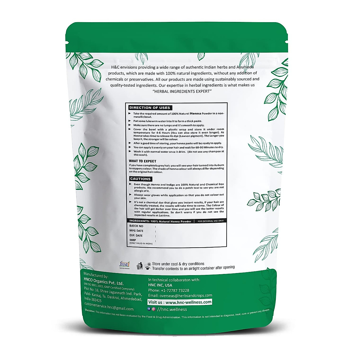 100% Natural Triple Sifted Organically Cultivated Henna Powder (Lawsonia Inermis) for Hair - Bulk Pack, 2.20 LB (1 KG) - No PPD, Chemicals or Parabens