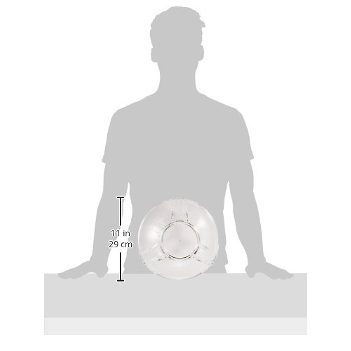 Prodyne Acrylic Salad Bowl with Servers, Clear