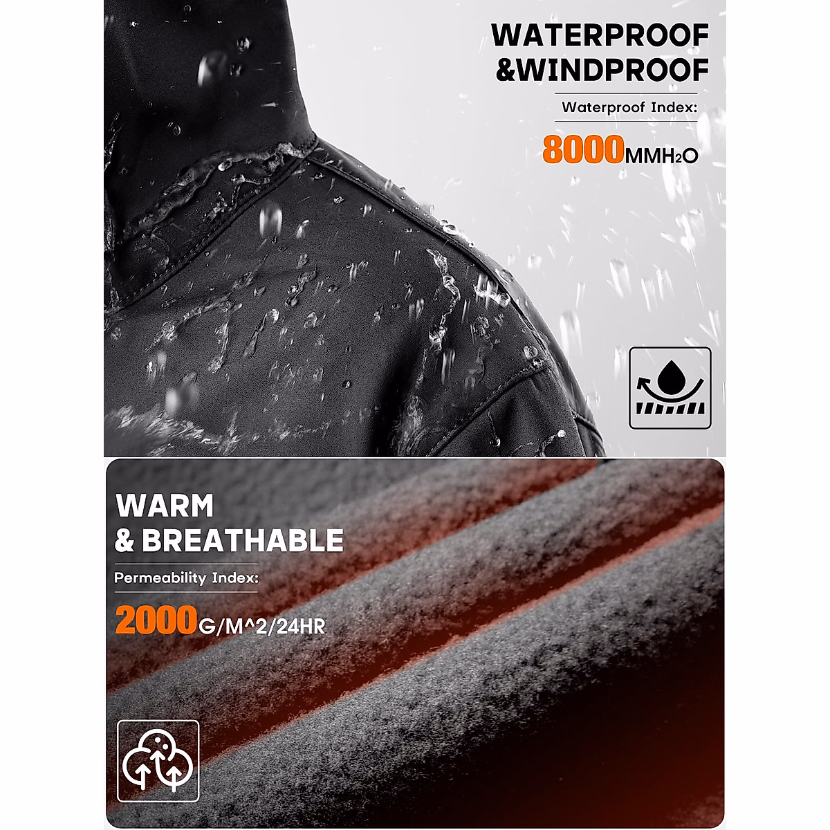 FREE SOLDIER Men's Outdoor Waterproof Soft Shell Hooded Military Tactical Jacket (Black XX-Large/US)