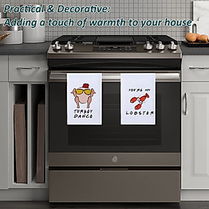 PDBOOM Friends Kitchen Towels, Friends TV Merchandise for Friends, Friends Show Gifts Housewarming Gift for Mom, Friends Frame Turkey Dance Pivot Dish Towels Sets of 4