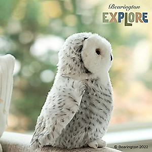 Bearington Blizzard Plush Snowy Owl Stuffed Animal, 10 inches