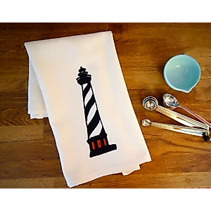 North Carolina Tea Towel. Cape Hatteras Lighthouse Illustration Dish Towel. North Carolina Gift. Perfect Housewarming Gift for your NC Local