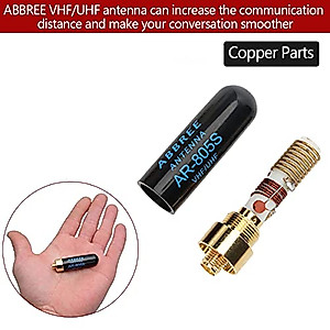Mini Short Walkie Talkie Antenna AR-805S SMA- Female Dual Band High Gain Long Range Antenna for Baofeng BF-888S, UV-5R,UV-82, BF-F8HP, BF-H6,UV-9R Plus,UV-S9 Plus Series 2 Way Radio