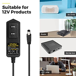 LeTaoXing AC DC 12V 800mA Power Supply Security Camera AC/DC Power Adapter 12V 0.8A 5.5mm x 2.1mm 9.6 Watt 12Volt