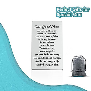 Xiahuyu Engraved Wallet Insert Card for Boyfriend Fiance Husband Good Man can Make a Difference Valentines Day Gifts Christmas Birthday Gifts Fathers Day Gift for Men Husband Uncle Dad Son Brother