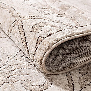 Rugs.com Nepal Collection Rug – 8X10 Oval Dark Beige Medium Rug Perfect for Living Rooms, Large Dining Rooms, Open Floorplans