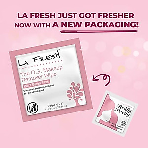 La Fresh Makeup Removal Facial Cleansing Wipes, Waterproof, 50 Count - Skin Care Travel Essentials