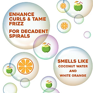 OGX Quenching + Coconut Curls Frizz-Defying Styling Milk, Nourishing Leave-In Hair Treatment with Coconut, Citrus Oil & Honey, Paraben-Free and Sulfated-Surfactants Free, 6 fl oz