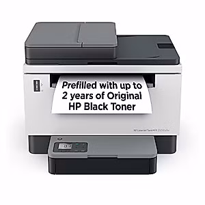 HP LaserJet Tank MFP 2604sdw Wireless Black & White Printer Prefilled With Up to 2 Years of Original HP Toner (381V1A)