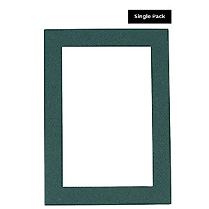 11x14 Mat Bevel Cut for 9x12 Photos - Acid Free Forest Green Precut Matboard - for Pictures, Photos, Framing - 4-ply Thickness