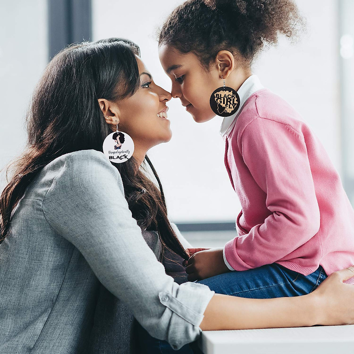 12 Pairs African Map Wooden Earrings African Women Dangle Earrings Natural Ethnic Earrings (Classic Style)