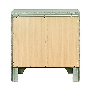 Coaster Furniture Salford 2-Drawer Metallic Sterling Nightstand 24.25" H x 16.5" W x 23.5" D Silver 222722