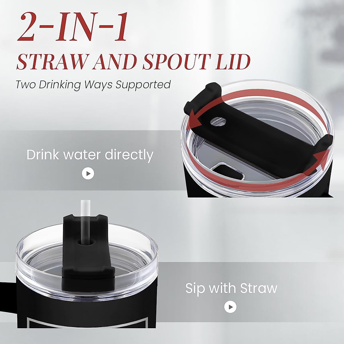 SANDJEST Dad Gifts from Daughter Son, Dad Fuel Tumbler with Handle 40oz, Stainless Steel Insulated Cup Gift Set with Lid & Straw, Coffee Tumblers for Dads Father's Day Birthday Christmas