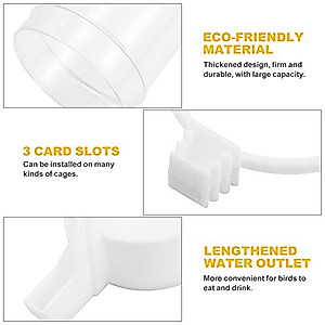 POPETPOP Automatic Bird Waterer Food Feeder - 2 Pcs Automatic Bird Water Bottle Drinker Container Food Dispenser Hanging in Birds Cage for Parrots Budgie Cockatiel Bird Lovers