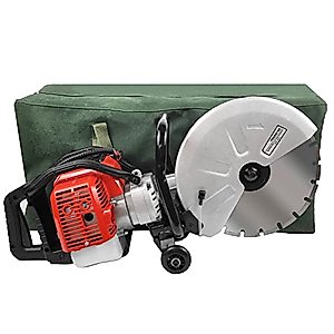 HIGOSPRO 1300W 4.8" Cut Depth and 2 Stroke Gasoline Grinder With Bag 14 Inches Concrete Saw Gas Powered Cut-Off Saw with EPA 51.7cc, petrol concrete saw with Diamond Blade