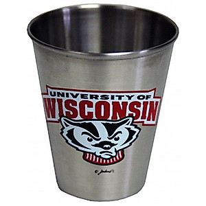 NCAA Wisconsin Badgers Shotglass Stainless Steel