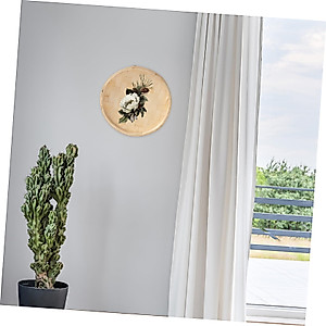 JEWEDECO Desk Topper 3pcs Bamboo Dustpan Wicker Bamboo Sieve Tablescape Decor