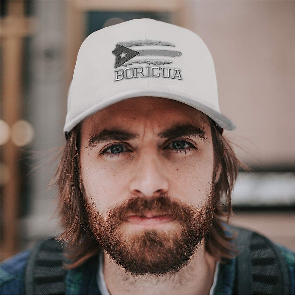 Baseball Cap Puerto Rico Island Map Flag C Embroidery Acrylic Dad Hats for Men & Women Strap Closure Black