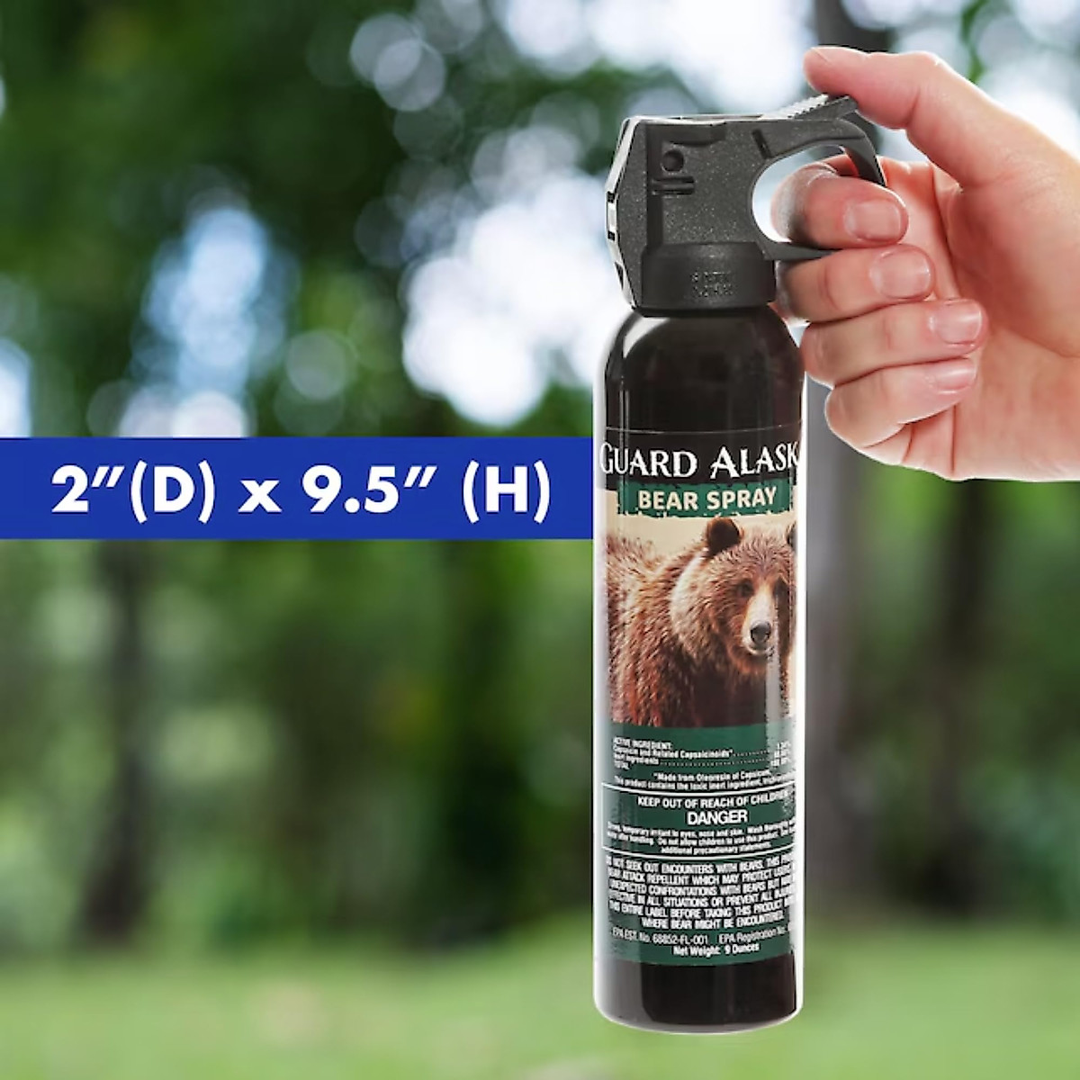Bear Guard Alaska Bear Pepper Spray 9 Ounce Can with Nylon Holster