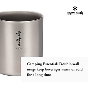 Snow Peak H200 Double Walled Titanium Stacking Mug