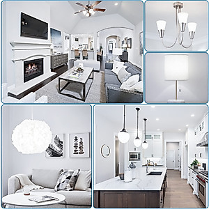 comzler Ceiling Fan Light Bulbs Candelabra LED Bulbs - 60 watt Equivalent, 5000K Daylight White Candelabra E12 Base A15 Small Light Bulbs,600lm,Non-Dimmable, Pack of 6